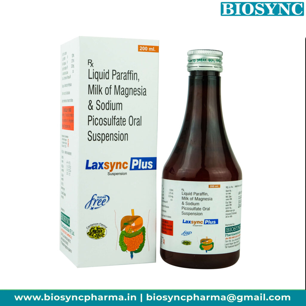 Liquid Paraffin + Milk Of Magnesia + Sodium Picosulfate Syrup Manufacturer